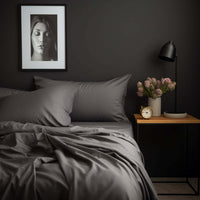 Graphite Grey Cotton Bedding Set